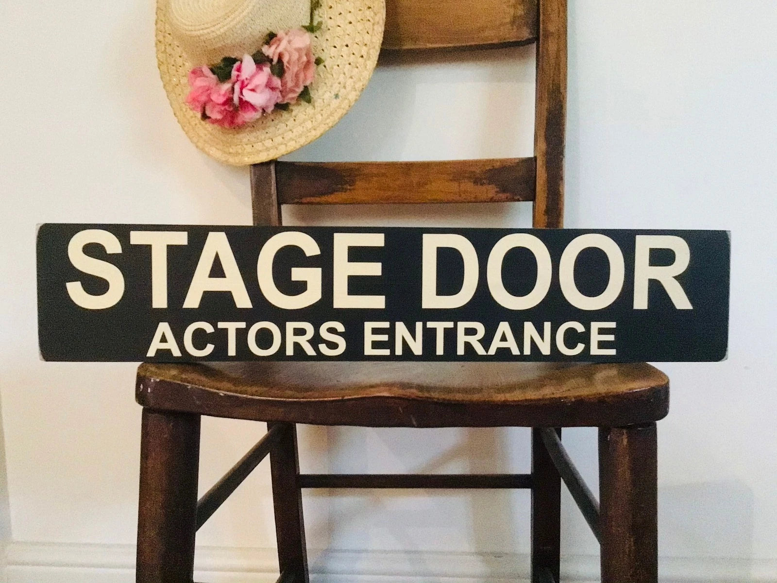 Stage Door Actors Entrance Sign - Vintage Wooden Theatre Decor UK – Fat ...
